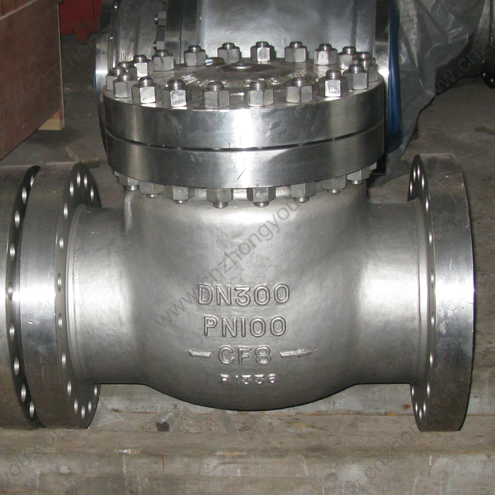 CF8 Swing Check Valve DN300 PN100 - ZHONGYOU INDUSTRIAL CO., LTD.